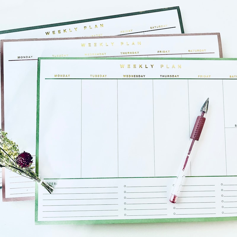 Weekly Planner Pad - Etsy