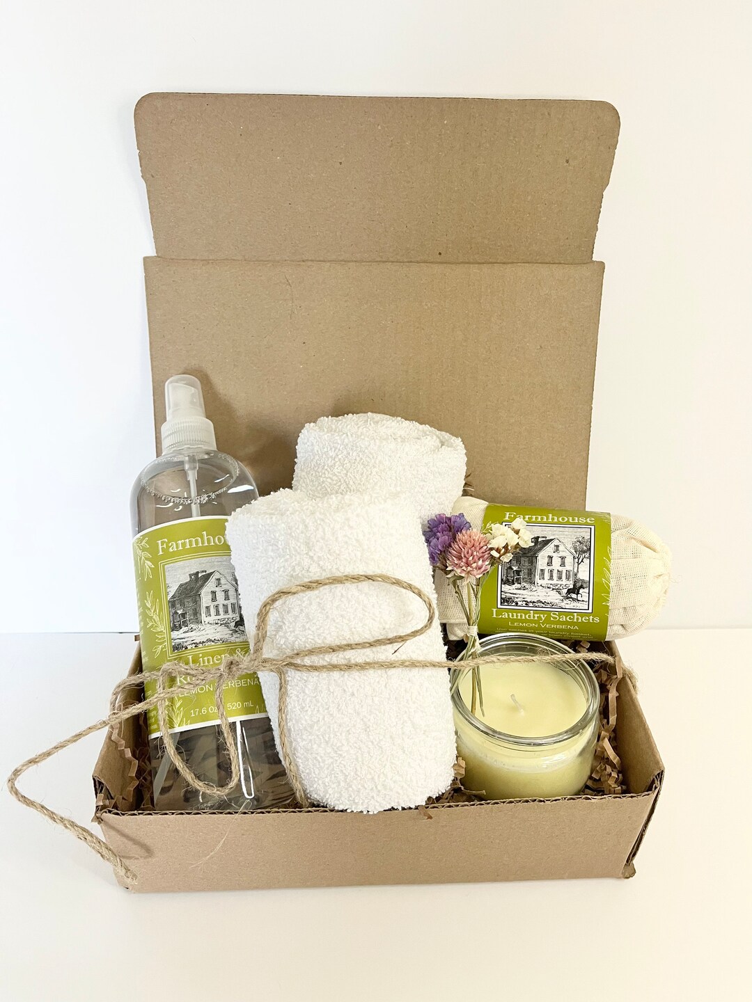Christmas House Warming Gift, Hostess Gift, Laundry Gift Basket, Lemon ...
