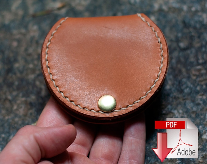 Leather Coin Pouch With Snap Closure Digital PDF Template Set - Etsy