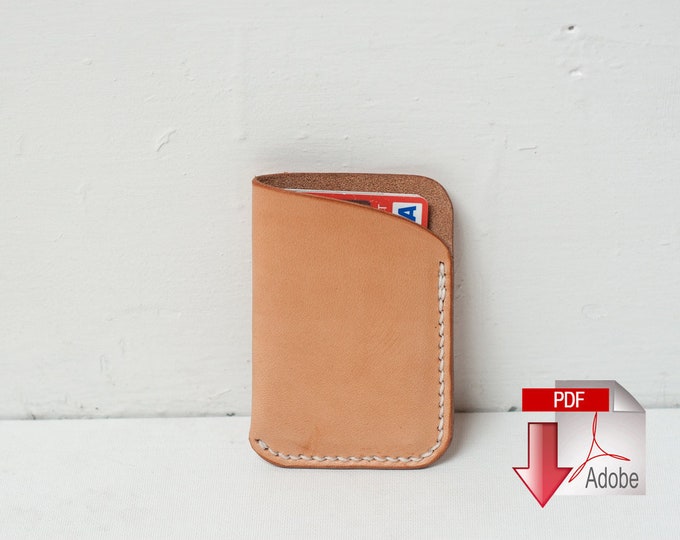 Leather Slim Card Wallet Digital PDF Template - Etsy