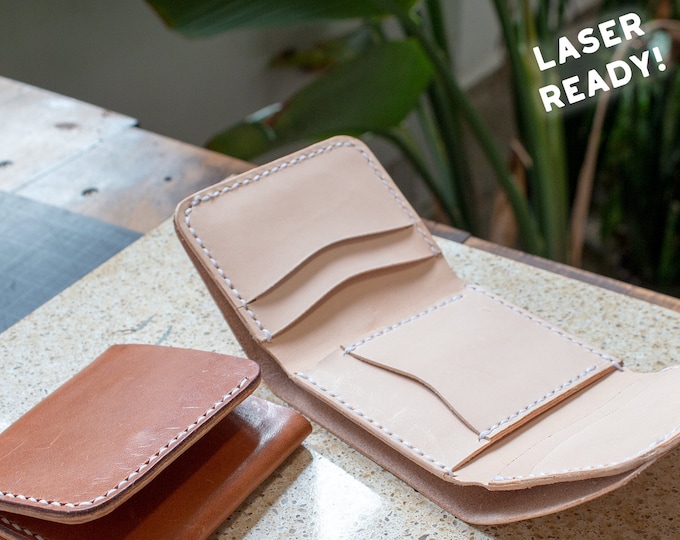 Leather Tri-fold Wallet Digital Pattern for LASER CUTTING - Laser Ready ...