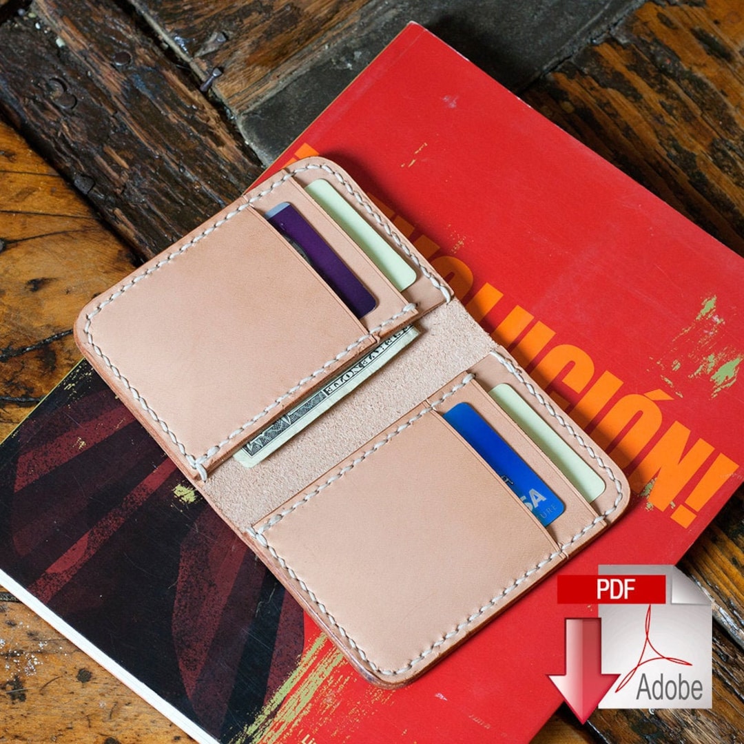 Leather Vertical 6 Pocket Wallet PDF Digital Template Set - Etsy