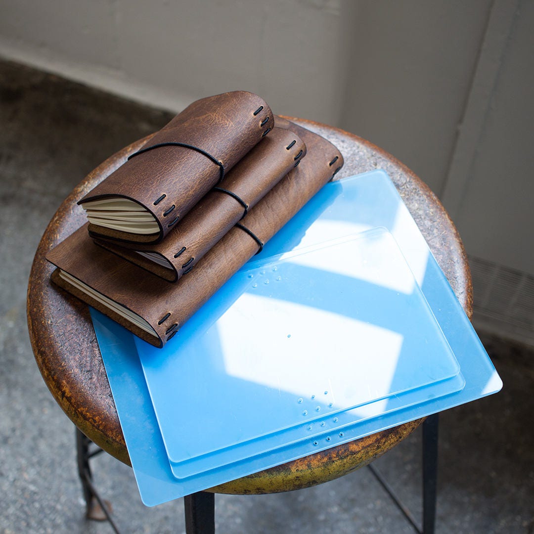 BUNDLE Midori Style Leather Notebook Cover Acrylic Template Set 3 ...