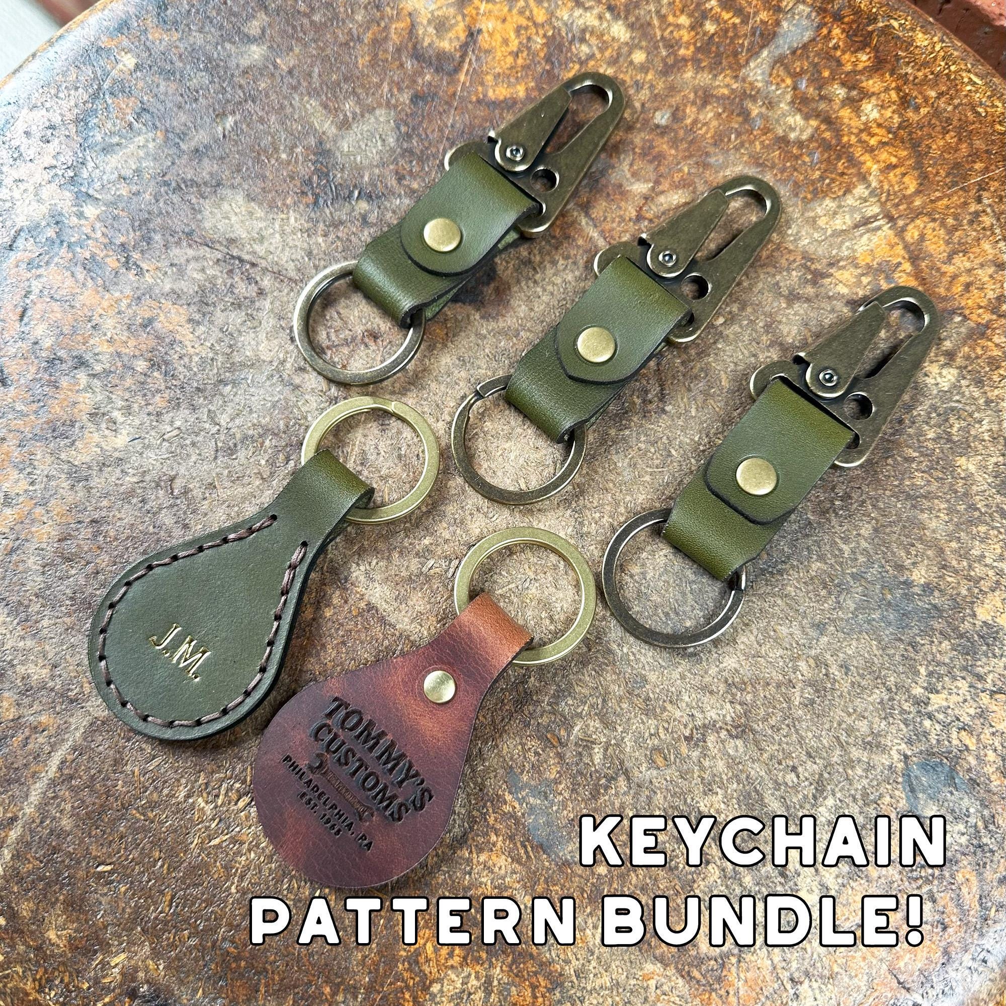 Leather Key Fobs and Keychains Pattern Set (PRINT READY Pdfs!) - Etsy