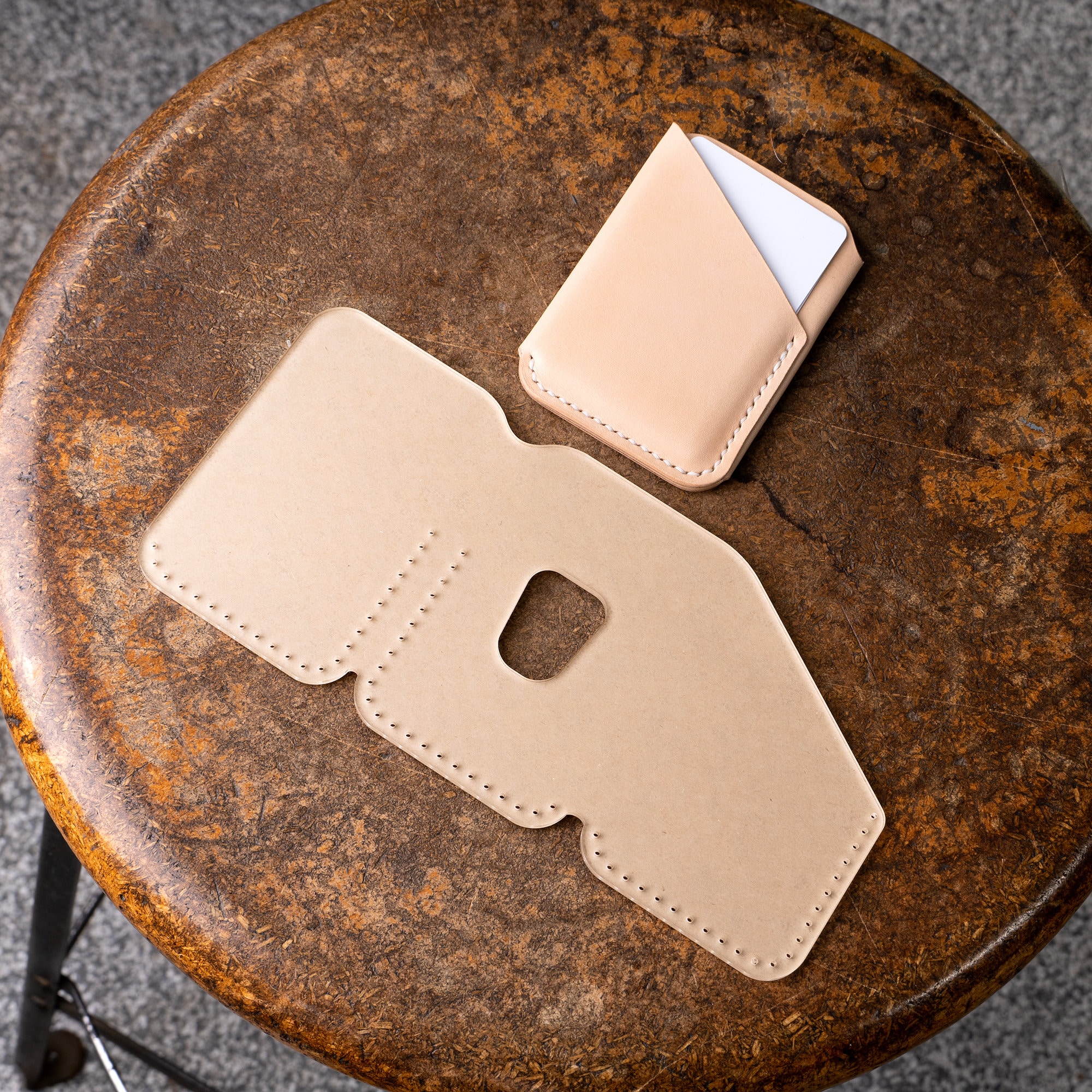 Minimal Leather Wrap Wallet Acrylic Template Leathercraft - Etsy