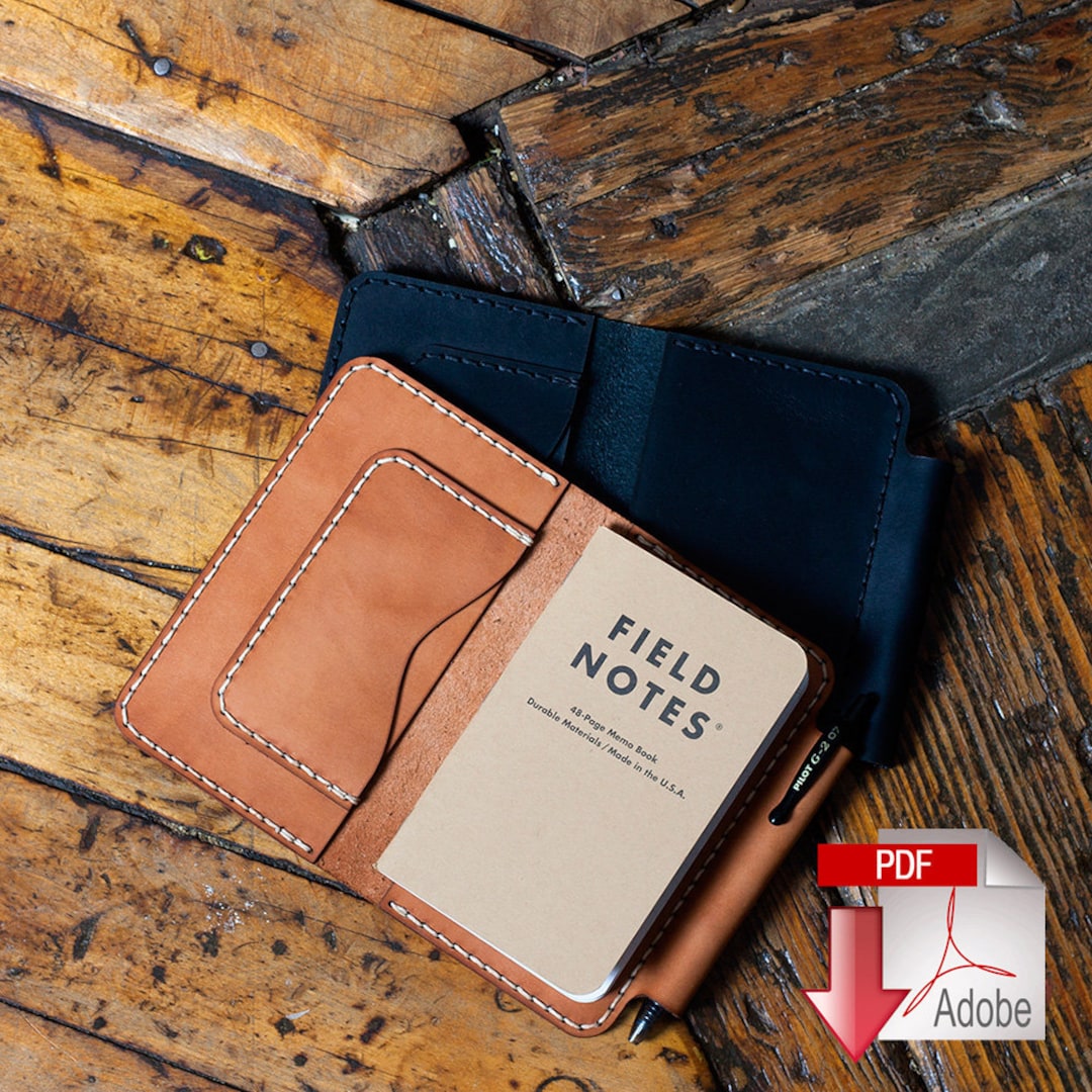 Leather Field Notes Case (full Set) - Digital PDF Template Set - Etsy