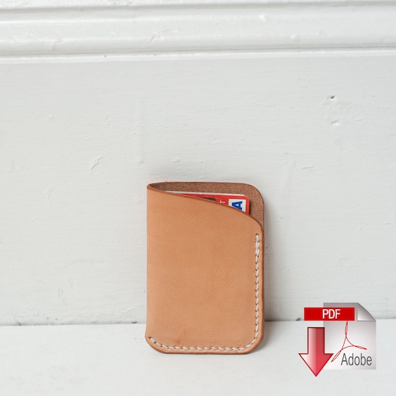 Leather Slim Card Wallet Digital PDF Template - Etsy