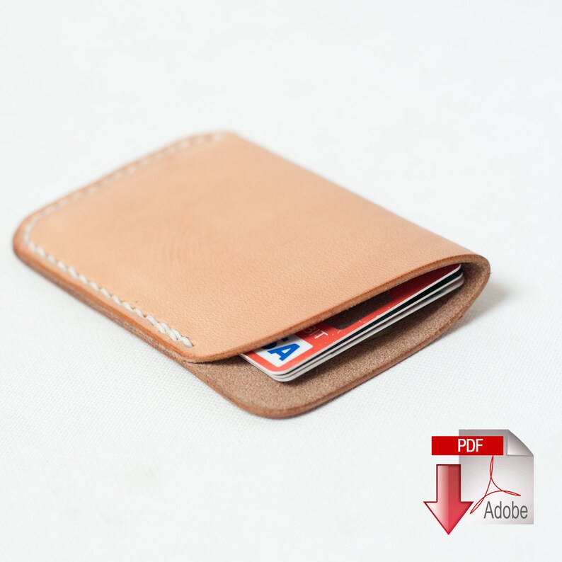 Leather Slim Card Wallet Digital PDF Template - Etsy