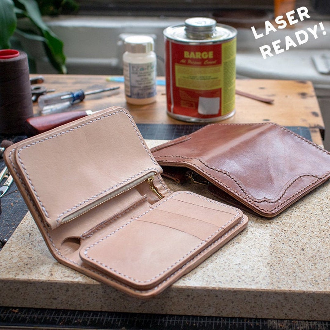 Leather Mid-wallet Digital Pattern for LASER CUTTING - Laser Ready ...