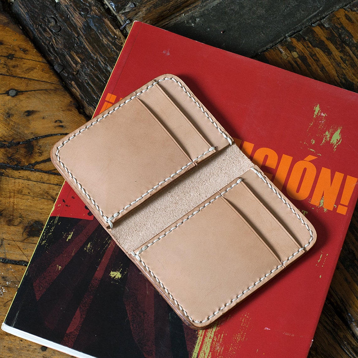 Leather Vertical Bi-fold Wallet Digital Pattern for LASER - Etsy