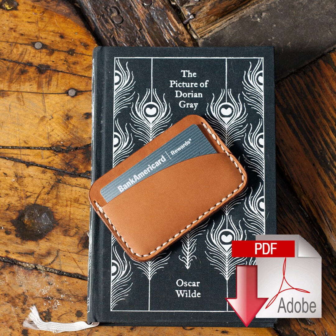 Leather Card Holder 3-pocket Digital PDF Template Set - Etsy