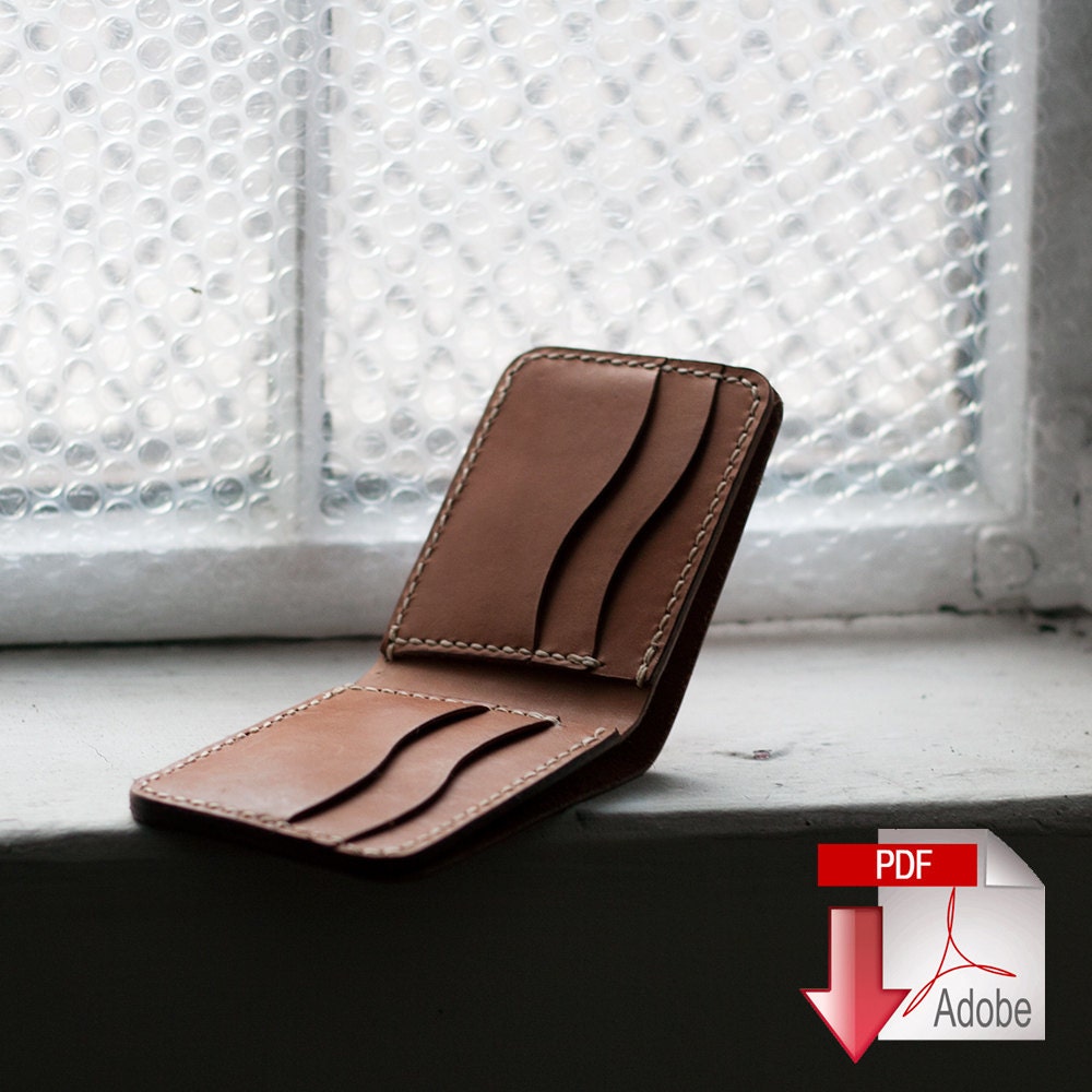 Leather Bi-fold Wallet With Hidden Pockets Digital Template - Etsy