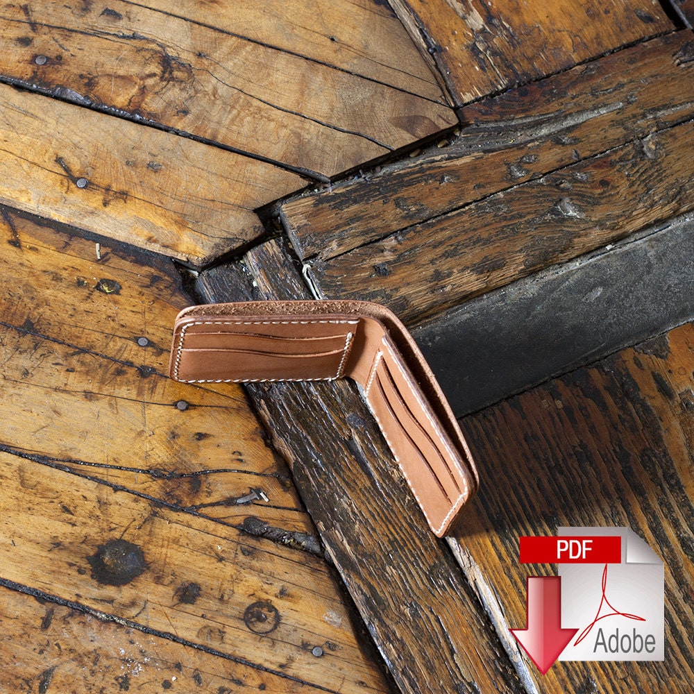 Leather Bi-fold Wallet With Hidden Pockets Digital Template - Etsy