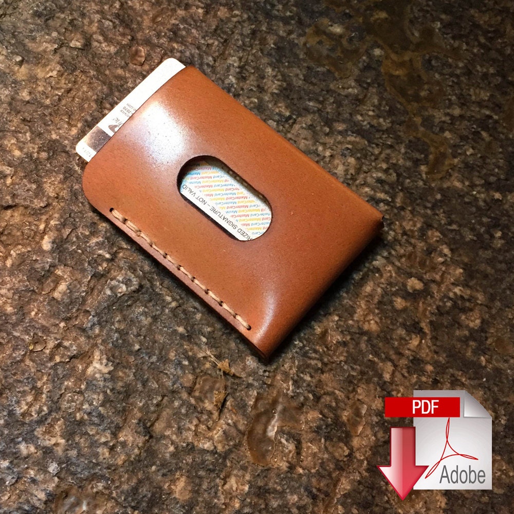 Folded Minimalist Leather Wallet Digital PDF Template - Etsy