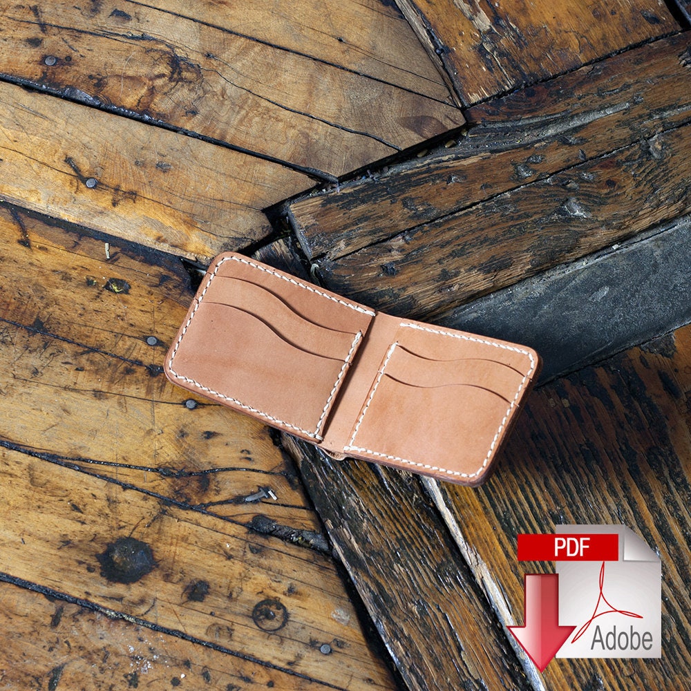 Leather Bi-fold Wallet With Hidden Pockets Digital Template - Etsy