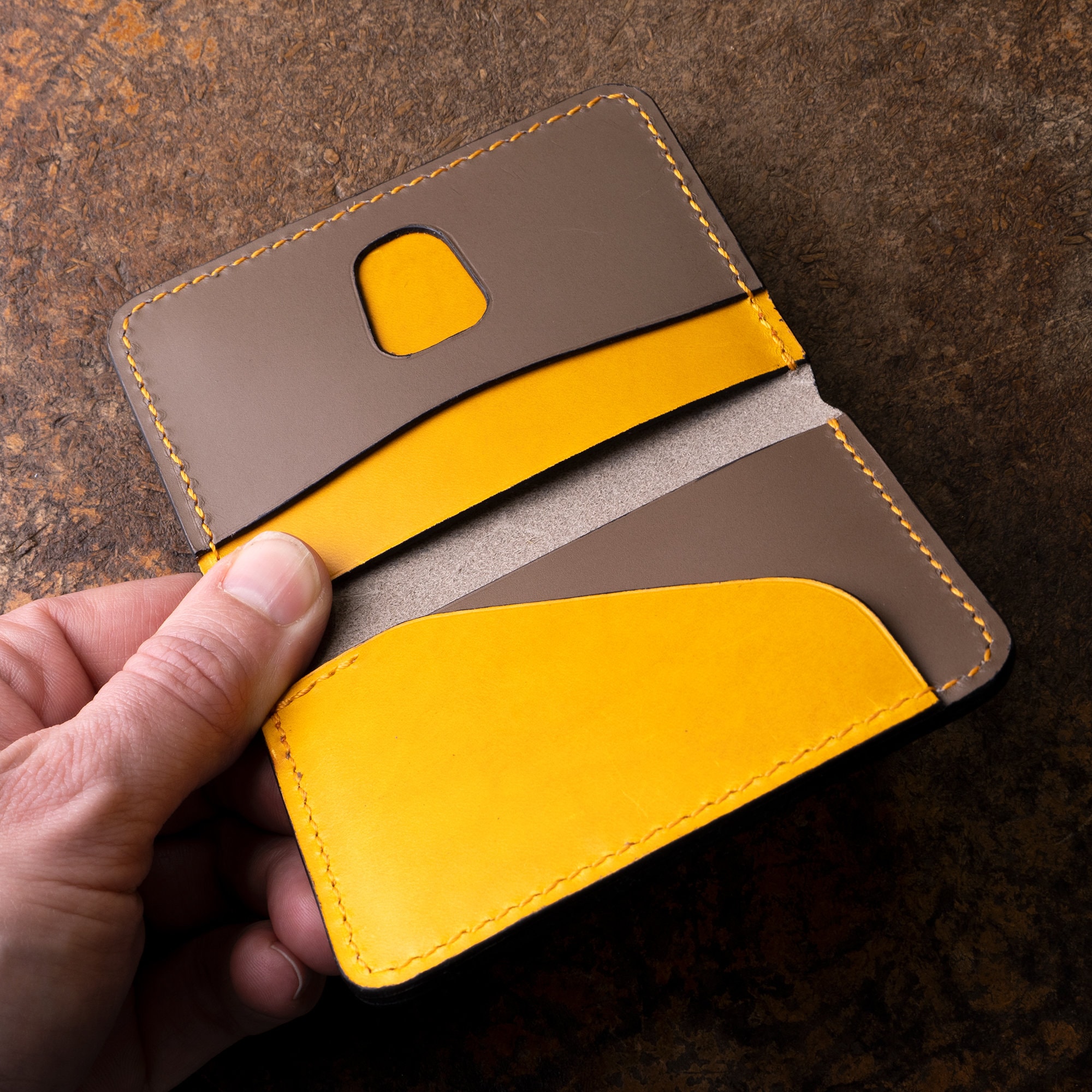 Folded Front Pocket Card Wallet Template Set Acrylic Leather - Etsy