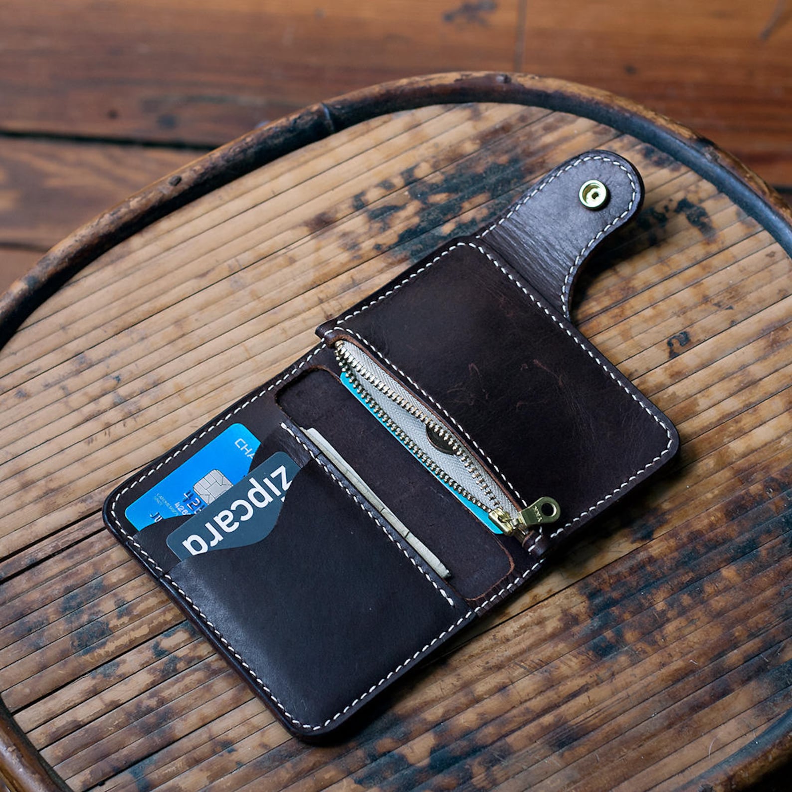 Leather Vertical Snap Wallet Acrylic Template Set - Etsy