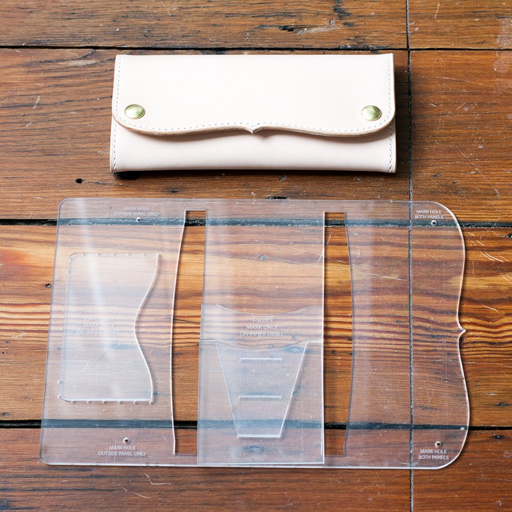 Leather Roper Style Long Wallet Acrylic Template Set - Etsy 日本