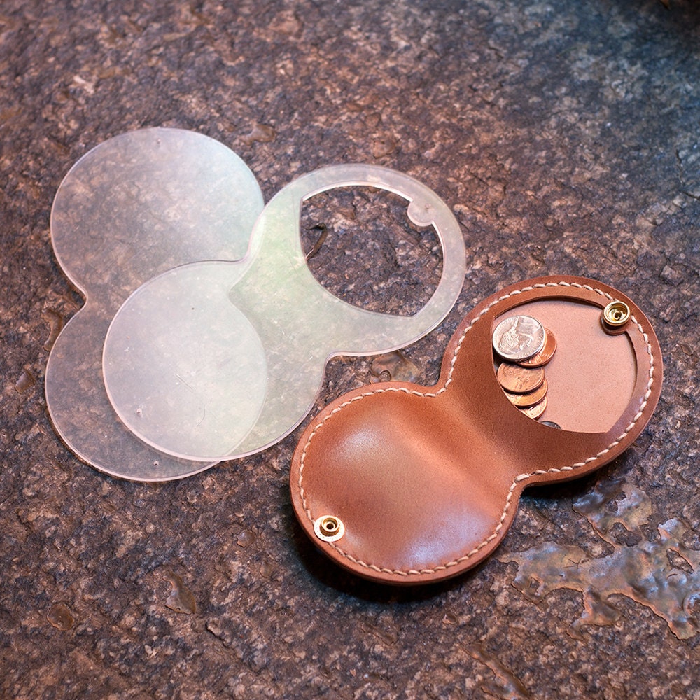 Leather Coin Pouch With Snap Closure Acrylic Template - Etsy