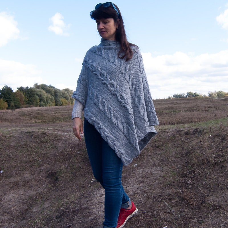 Hand Knit Cape - Etsy