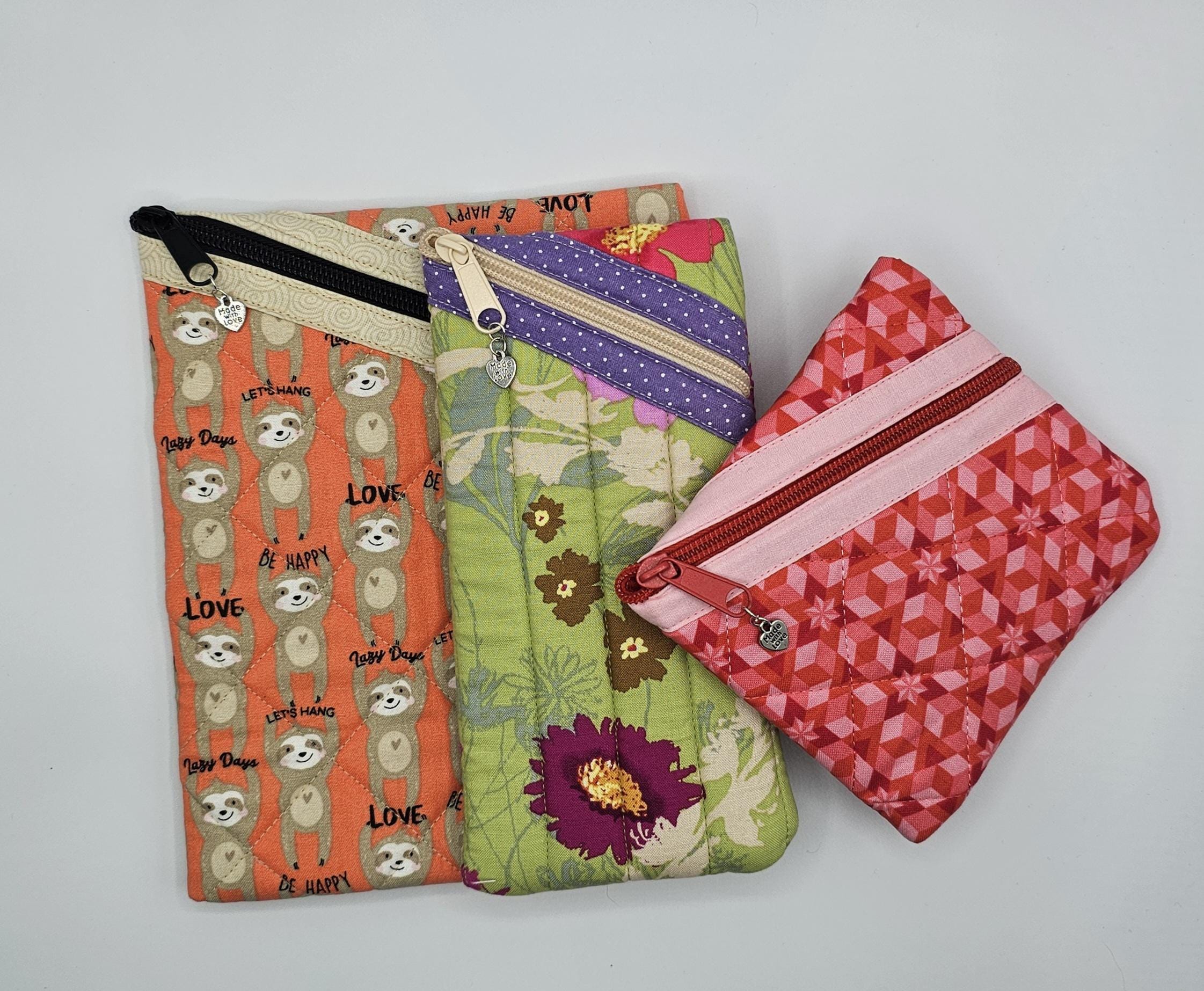 Hemingway Pouch, Quilted Pouch - Various Sizes, Patterns - Handmade ...