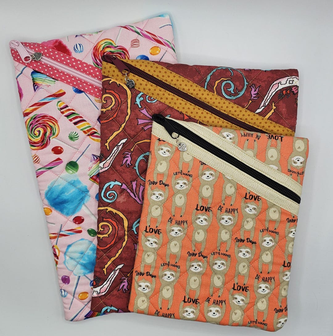 Hemingway Pouch, Quilted Pouch - Various Sizes, Patterns - Handmade ...