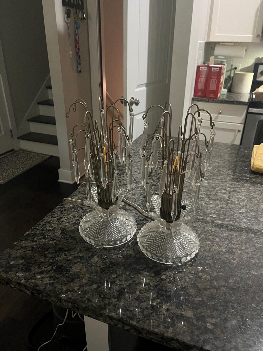 Set of Vintage Waterfall Lamps - Etsy