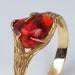 Fire Mexican Opal Gold Ring Mexican Gold Red Freeform Gemstone Rare ...