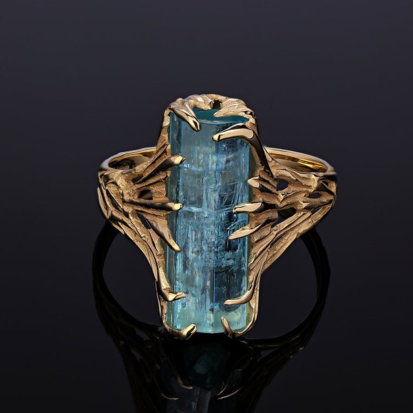 Beryl Aquamarine Ring - Etsy
