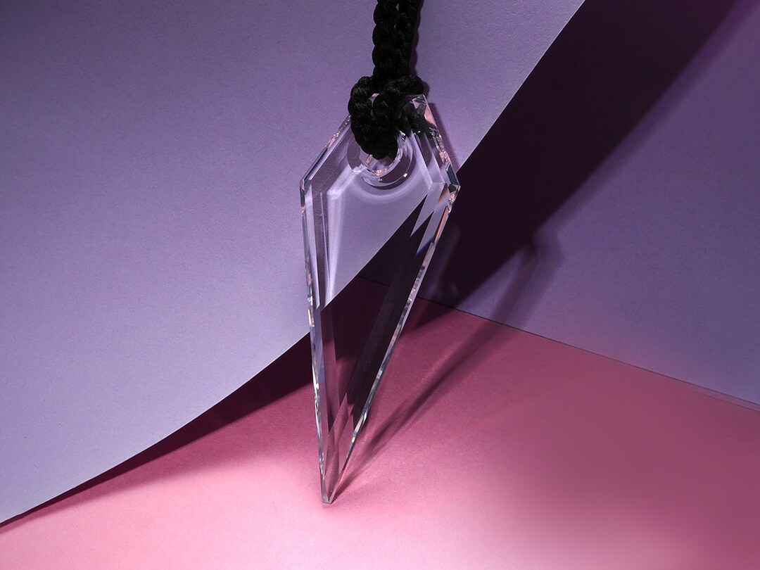 Talisman III Carved Rock Crystal Pendant Pure Clear Quartz Natural ...