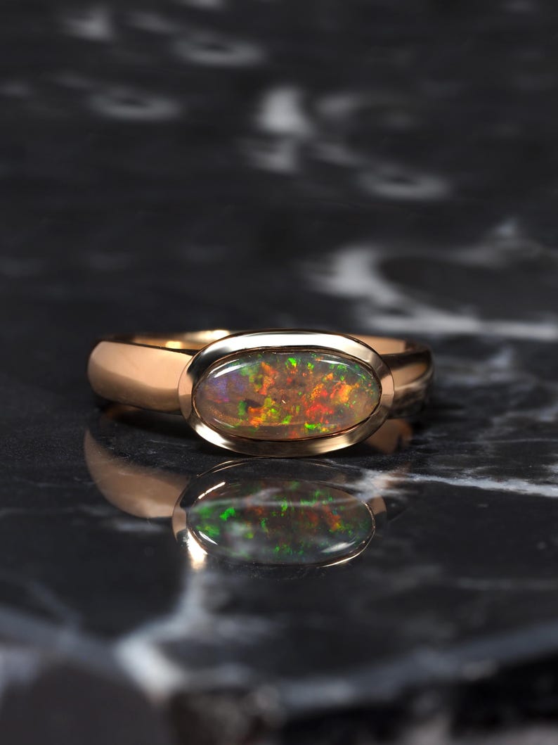 Australian Fire Opal Ring