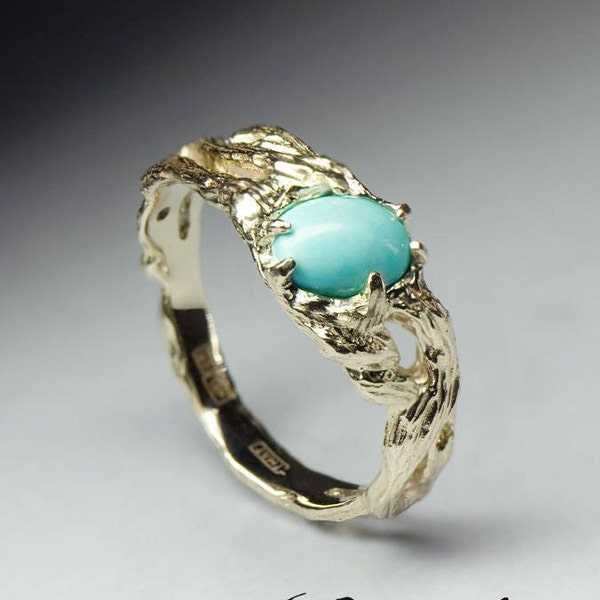 Genuine Turquoise Ring for Men - Etsy