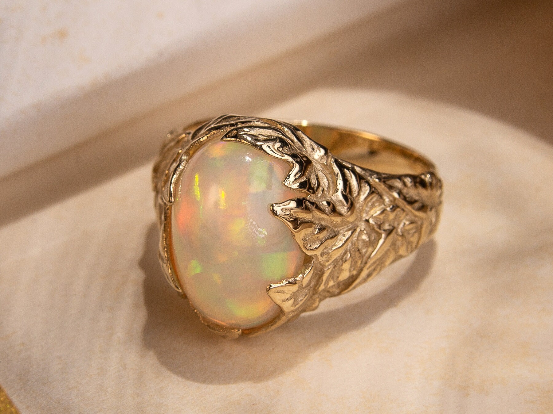 Äthiopischer Opal Gold Efeu Lierre Ring LGBTQ Hochzeit Gay | Etsy