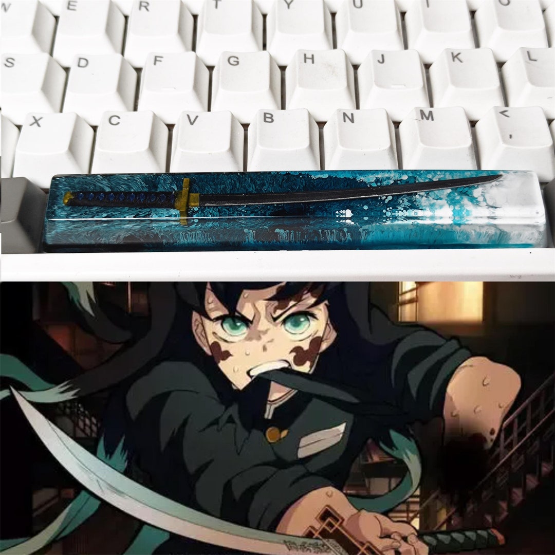 Japan Anime Demon Slayer Artisan Resin Keycaps 6.25u Spacebar Custom Mx ...