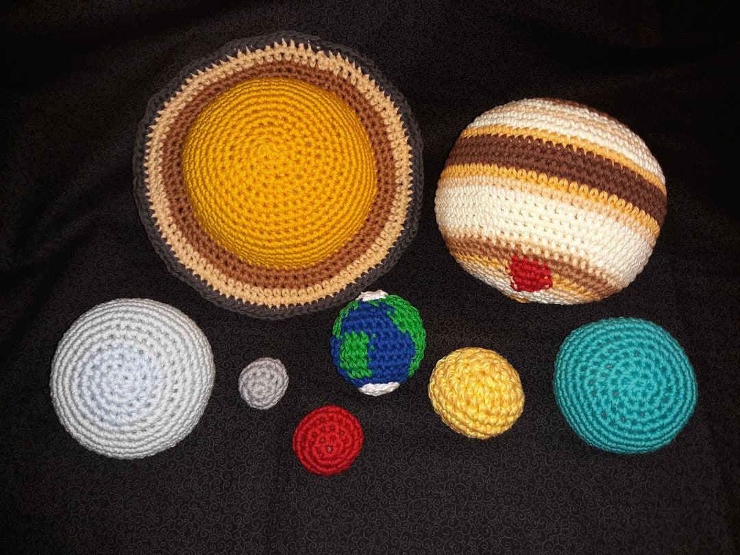 Crocheted Solar System Play Set With Optional "hello, World! Solar ...