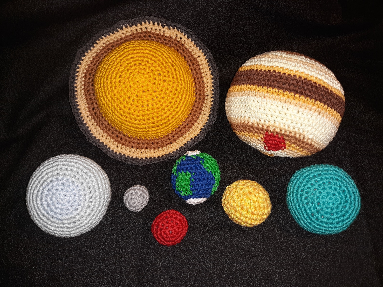 Crocheted Solar System Play Set With Optional hello - Etsy