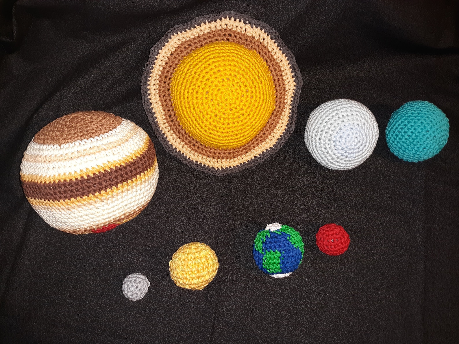 Crocheted Solar System Play Set With Optional hello - Etsy