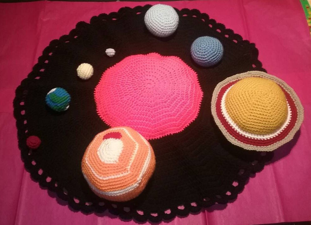 Crocheted Solar System Play Set With Optional hello - Etsy