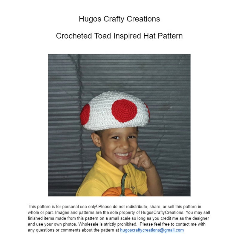 Toad Mushroom Hat - Etsy