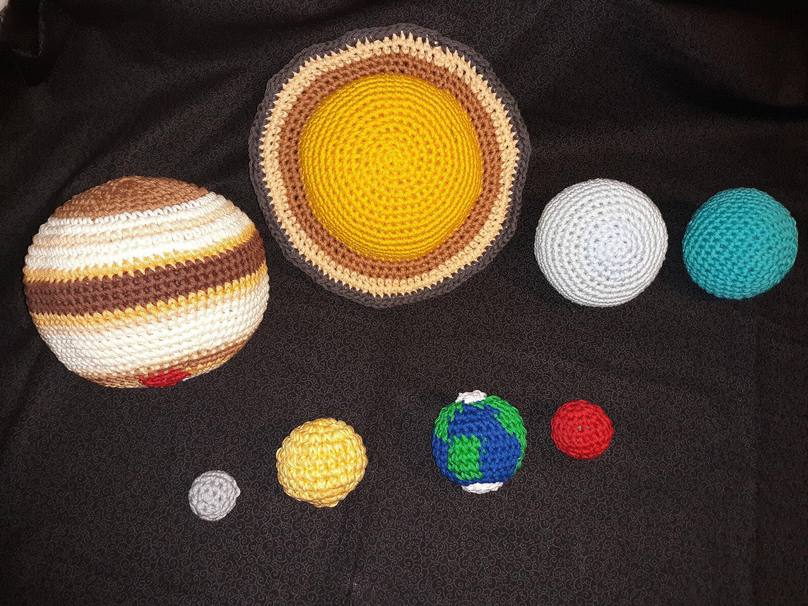 Crocheted Solar System Play Set With Optional hello - Etsy