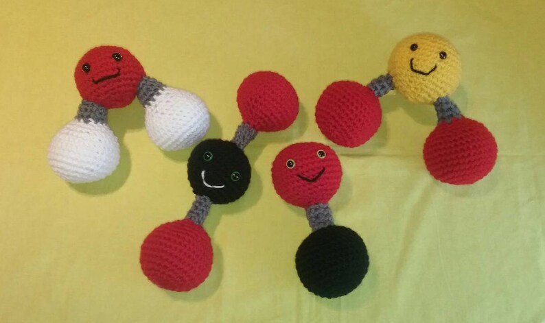 Crocheted Molecule Compound and Element Model Stuffed Toys - Etsy