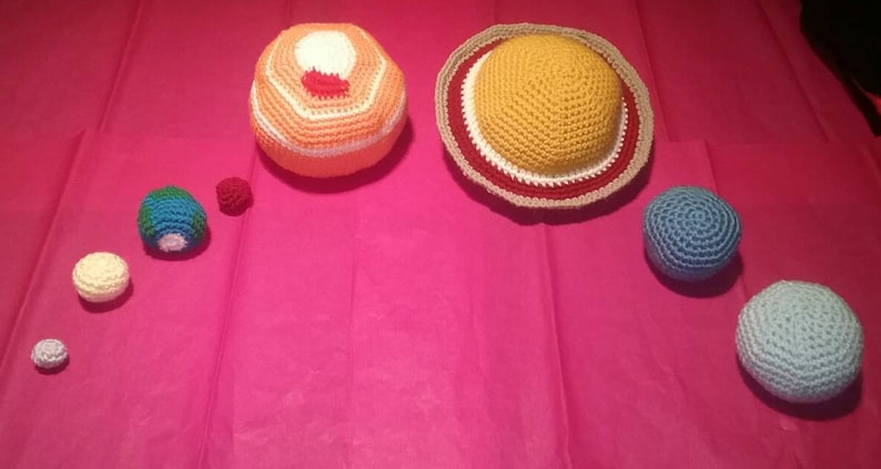 Crocheted Solar System Play Set With Optional hello - Etsy