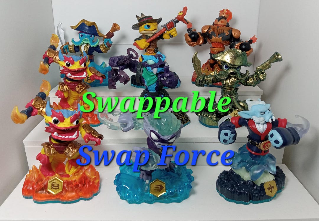 Swap Force Character Figures; Night Shift, Hoot Loop, Jade Fire Kraken ...