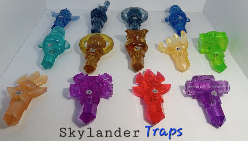 Skylanders Trap Team Crystal Traps; Light Owl, Dark Handstand, Kaos ...