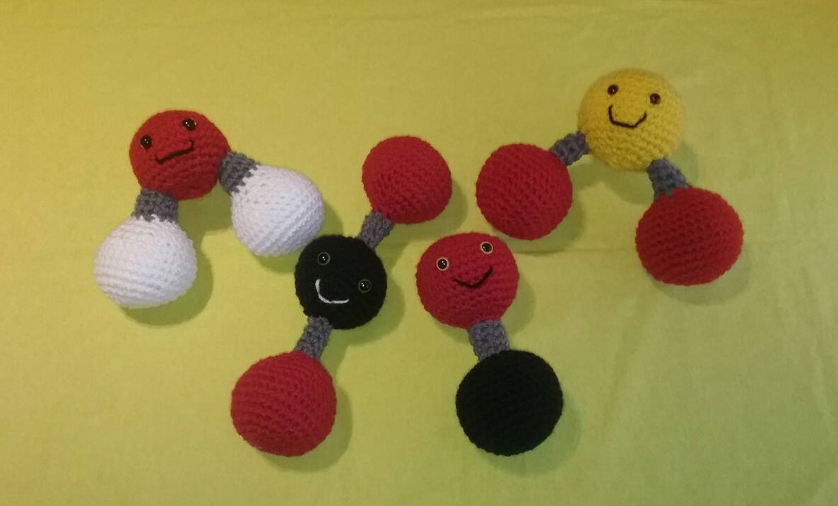 Crocheted Molecule Compound and Element Model Stuffed Toys - Etsy