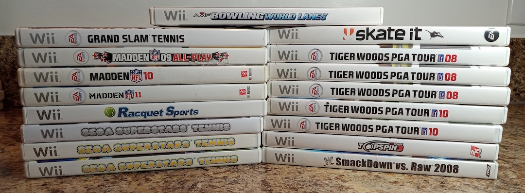 BUY 2 Get 1 FREE !!! Nintendo Wii Games; Sports, Tiger Woods, Bowling ...