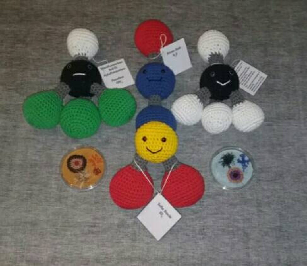 Crocheted Molecule Compound and Element Model Stuffed Toys - Etsy