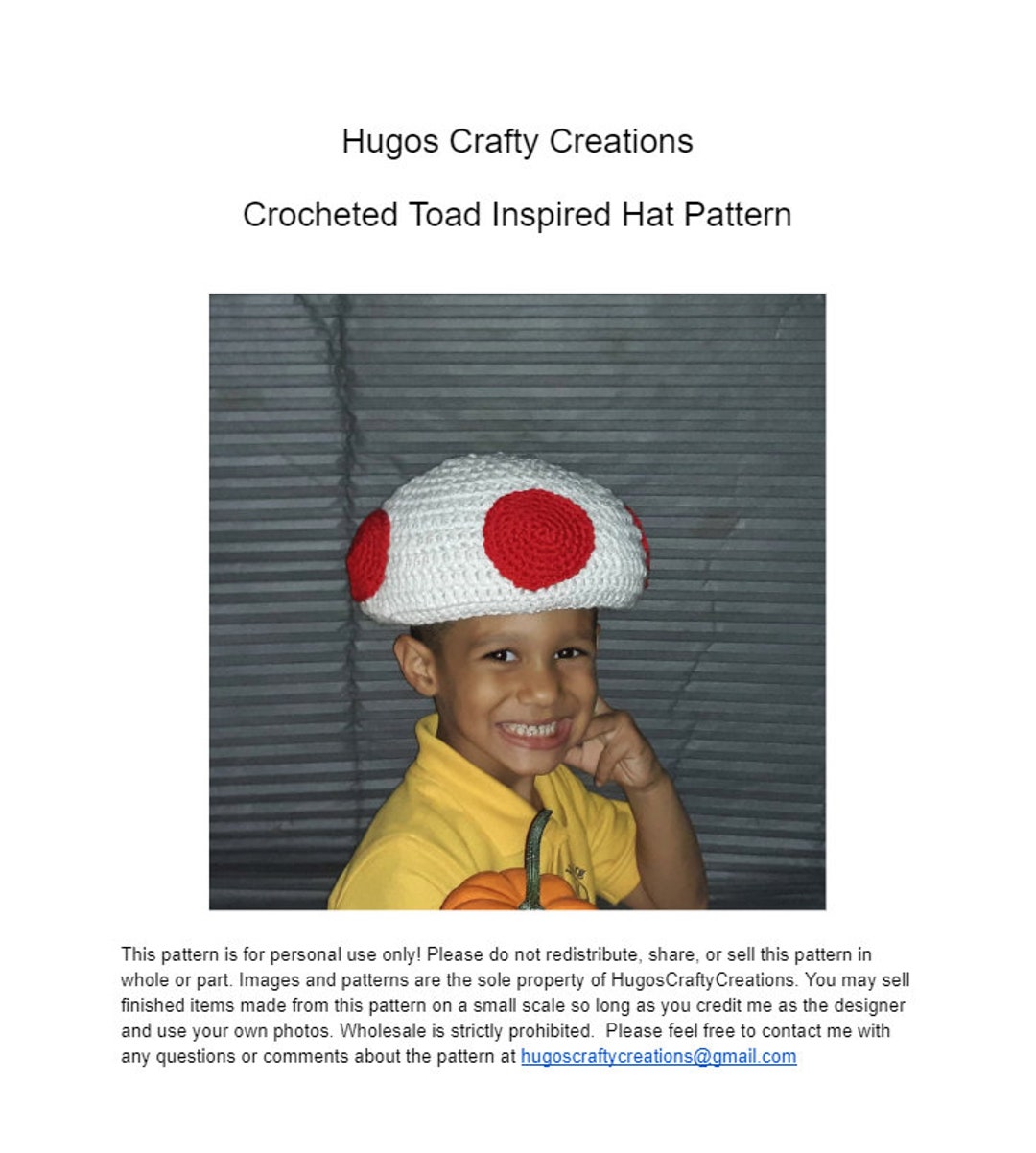 PATTERN ONLY: INSTRUCTIONS for Making Your Own Crocheted Toad Inspired ...