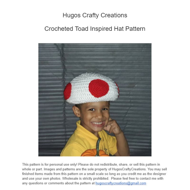 Toad Mushroom Hat - Etsy