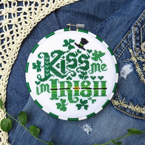 St Patricks Day Cross Stitch Pattern, Shamrock Cross Stitch Pdf, Irish ...